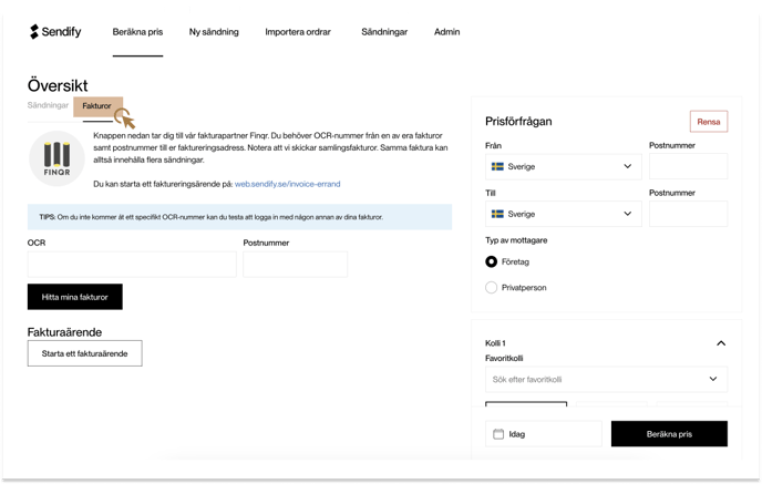 I can't find my invoice